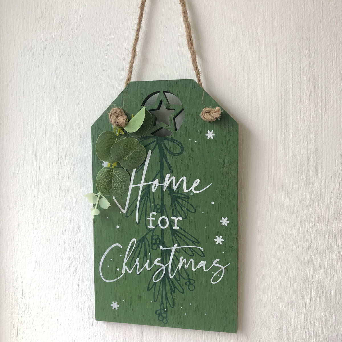 Home for Christmas Wooden Sign – MYSA Guernsey
